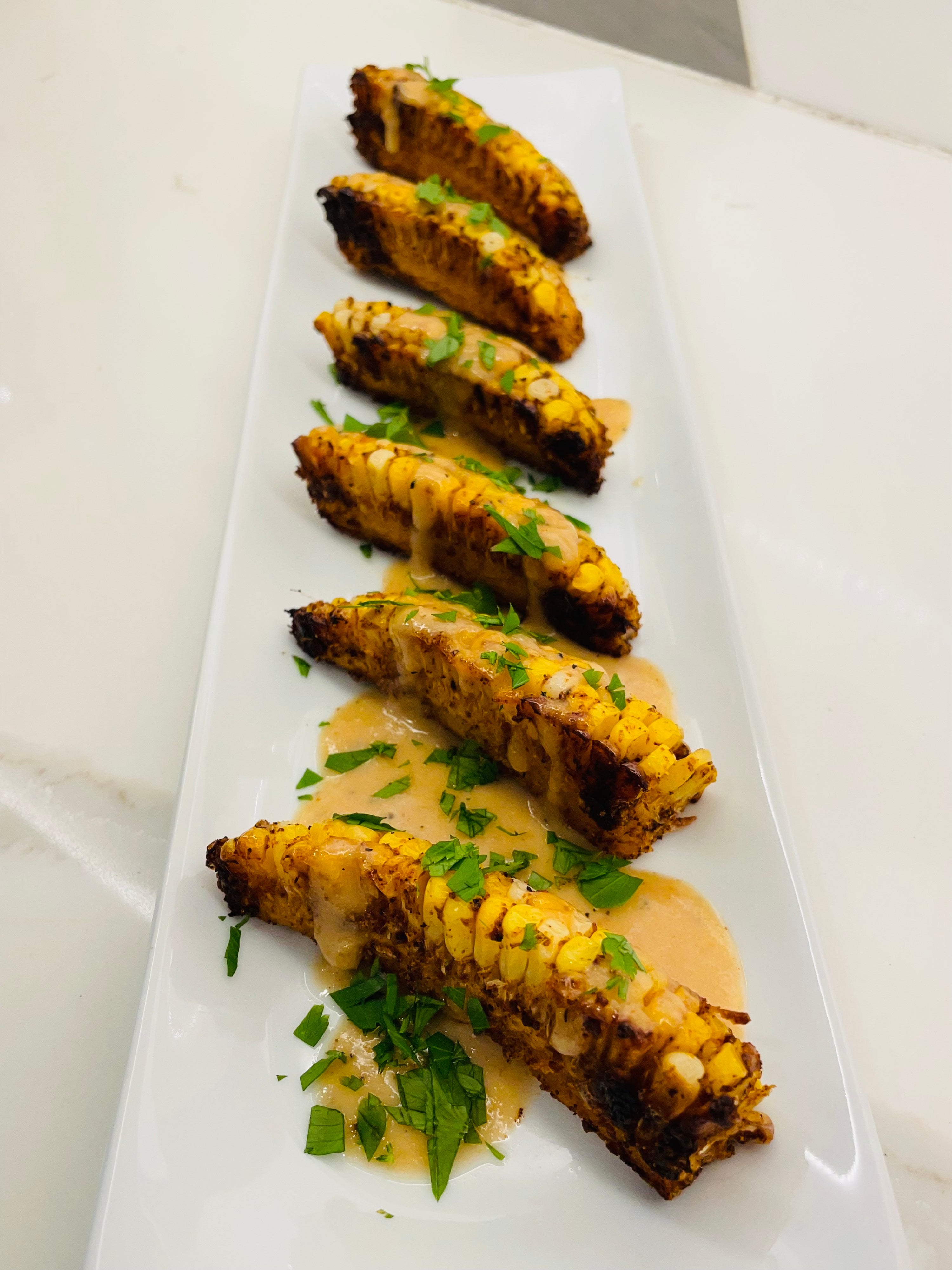 Corn Ribs with Alabama White Sauce – Mimi Kozma